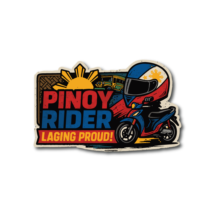 Acrylic Vehicle Badge: Pinoy Rider – Off Time Apparel