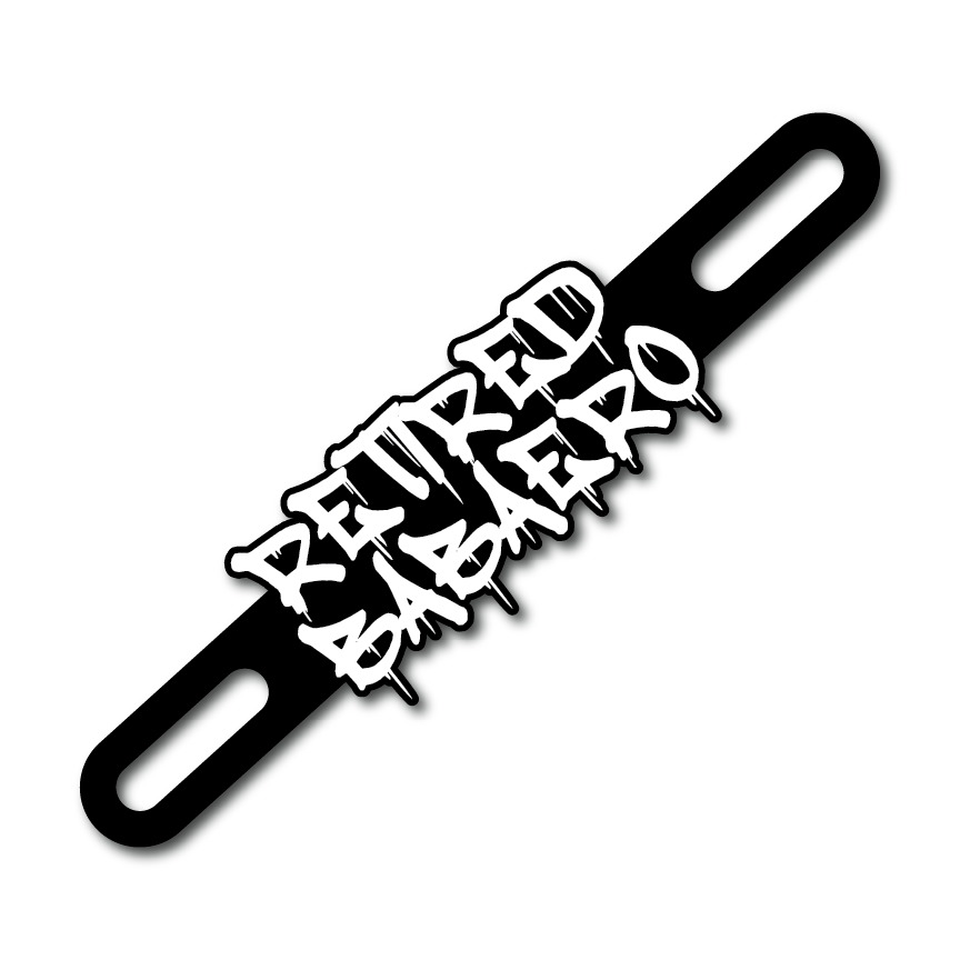 Motorcycle Plate Badge: Retired Babaero – Off Time Apparel