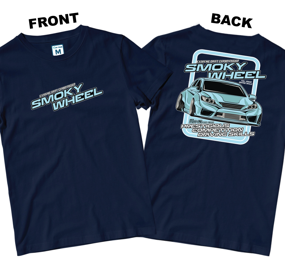 Cotton Shirt: Smoky Wheel (Front and Back) – Off Time Apparel